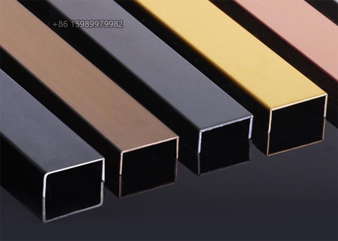 0.5mm-2mm Stainless Steel U Channel Trim , Black U Channel Edge Trim